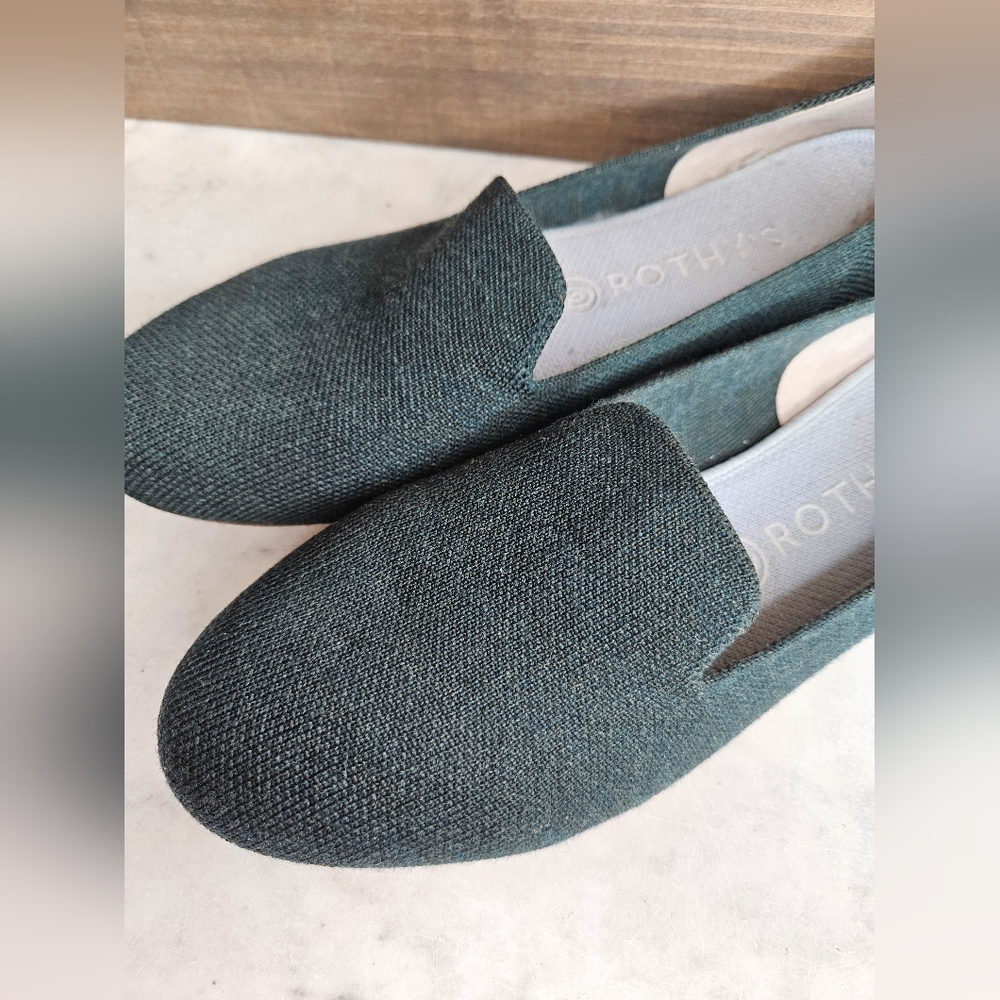 Rothys Rare Ivy Green Merino Wool Flats Women's Size … - Gem